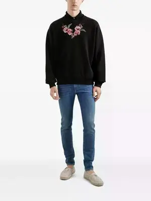 Dolce & Gabbana Orchid Embroidered Sweatshirt