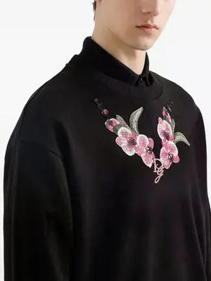 Dolce & Gabbana Orchid Embroidered Sweatshirt