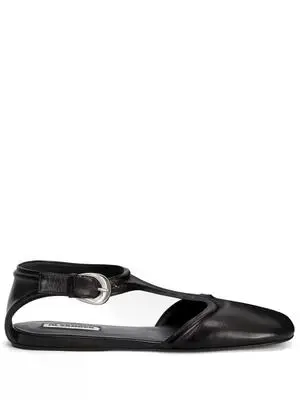 JIL SANDER Mary Jane Ballerina Shoes - Black