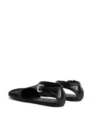JIL SANDER Mary Jane Ballerina Shoes - Black