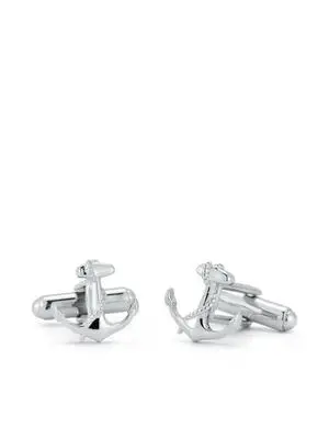 Mateo Anchor Cufflinks - Silver