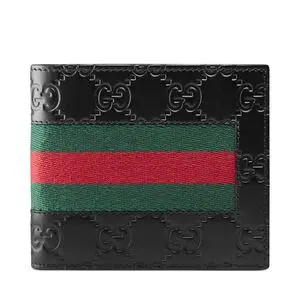 Gucci Bifold Wallet Signature Web - Black