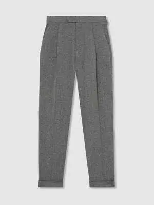 REISS Cut Puppytooth-check Tailored Trousers