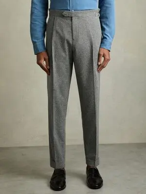 REISS Cut Puppytooth-check Tailored Trousers