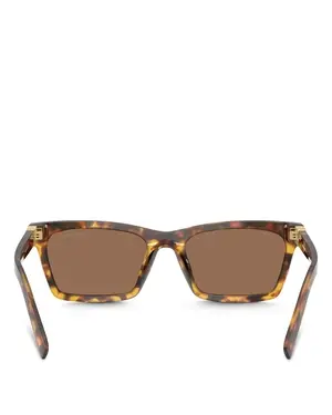 Miu Miu Rectangle Sunglasses, 55mm - Dark Brown