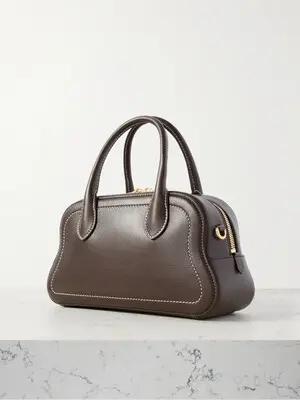 Bally Unda Leather Tote - Brown