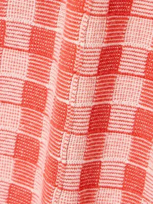Guest In Residence Gingham Silk-blend Flared Pants