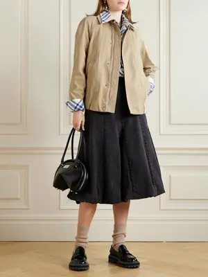 Burberry Paneled Cotton-canvas Jacket