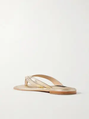 A.emery Morgan Metallic Leather Flip Flops