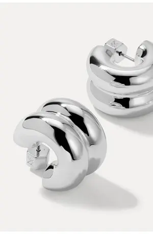 MIRANDA FRYE Chloe Huggies Earrings - Silver