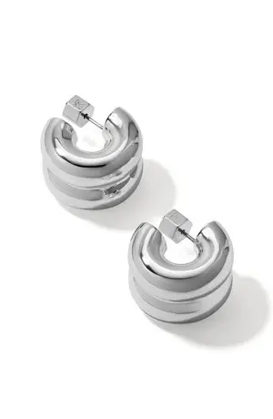 MIRANDA FRYE Chloe Huggies Earrings - Silver