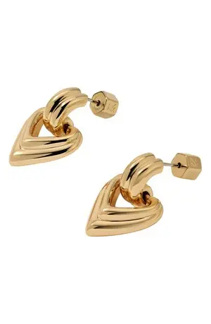 MIRANDA FRYE Heart Stud Earrings - Gold