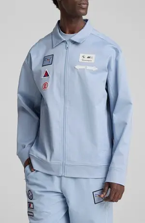 PUMA Bmw M4 Motorsport Zip-up Coach's Jacket - Blue Wash