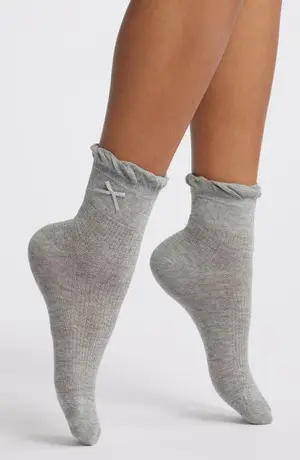 CASA CLARA Seamed Socks - Grey