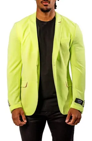 MACEOO Neon Unconstructed Knit Blazer