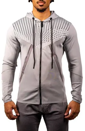 MACEOO Shield Zip Hoodie - Grey