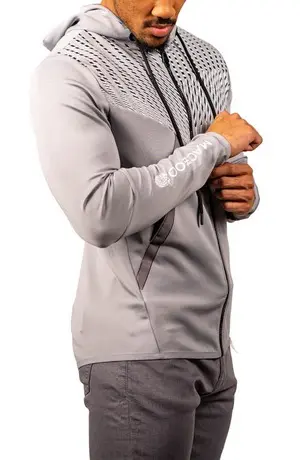 MACEOO Shield Zip Hoodie - Grey