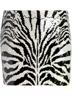 Cinq À Sept Sequin Zebra Skirt