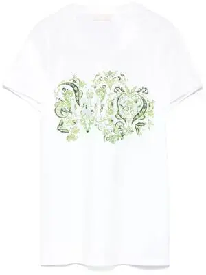 Liu Jo Crystal-embellished T-shirt - White