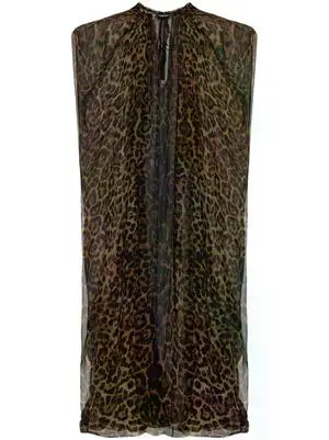 TOM FORD Silk Leopard Print Dress
