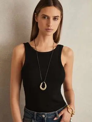 REISS Lara Stretch-cotton Vest