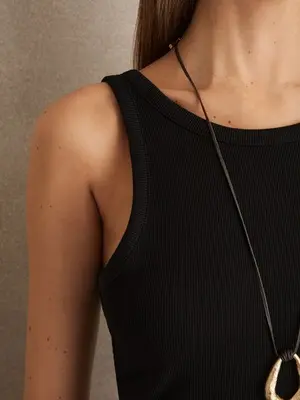 REISS Lara Stretch-cotton Vest