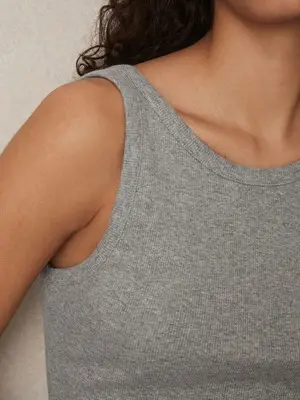 REISS Lara Stretch-cotton Vest