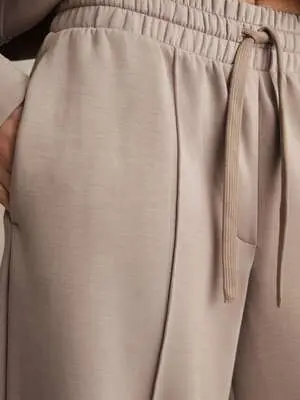 REISS Freya Interlock Wide-leg Drawstring Joggers