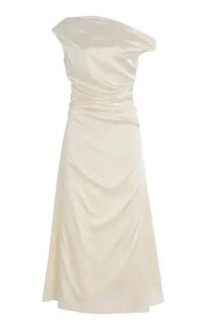 Staud Exclusive Phare Stretch-silk Dress - Ivory