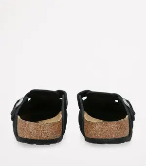 BIRKENSTOCK Suede Boston Clogs - Black
