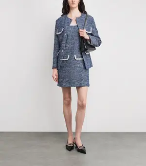 Maje Cotton-blend Tweed Mini Dress