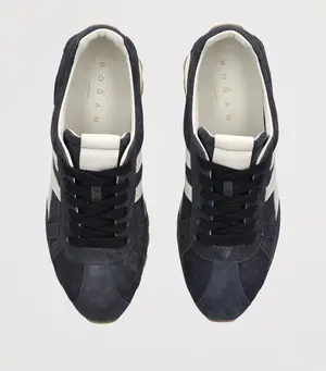 Hogan H671 Allacciato Suede Sneakers - Blue