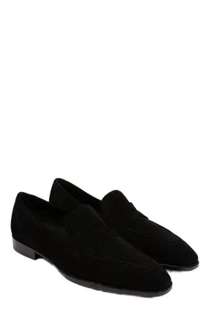 ANTHONY VEER Belmont Penny Loafer - Velvet Noir Black