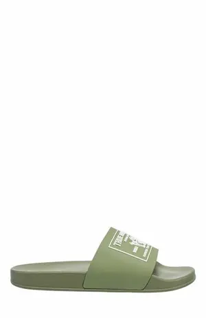 True Religion Kendrick Logo Slide Sandals - Olive