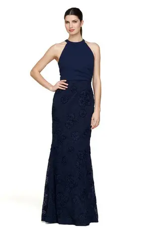 Js Collections Britney Sleeveless Halter Gown