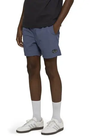 MAUI & SONS Maui Tag Nylon Swim Trunks - Slate
