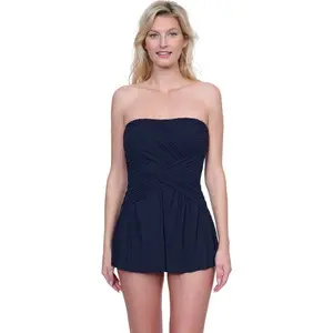 GOTTEX Lattice Bandeau Swimdress - Black
