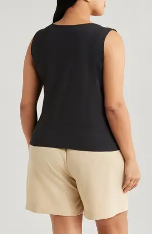 Lyssé Essentials Evie Scoop Neck Tank - Black