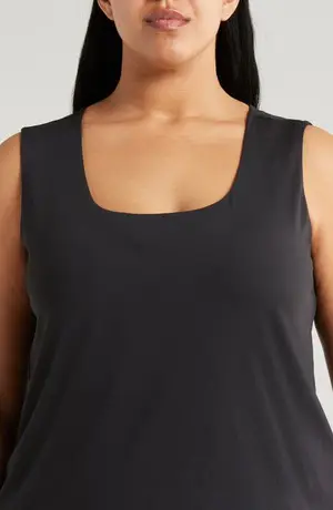 Lyssé Essentials Evie Scoop Neck Tank - Black