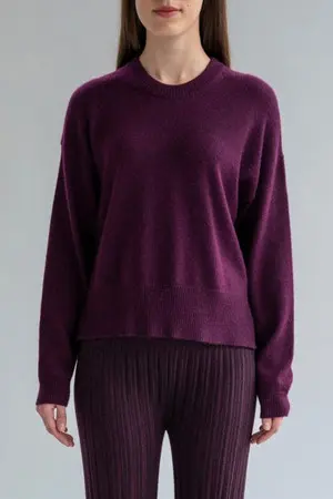SSKEIN Crew Neck Pullover - Aubergine