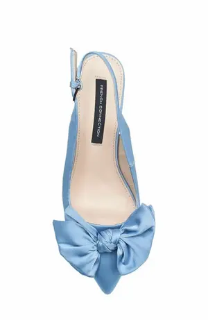 French Connection Quinnbow Slingback Kitten Heel - Blue