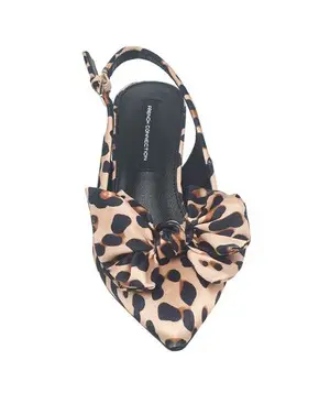 French Connection Quinnbow Slingback Kitten Heel - Leopard