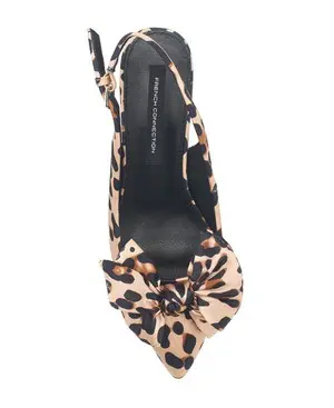 French Connection Quinnbow Slingback Kitten Heel - Leopard