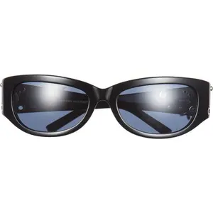 JUSTINE CLENQUET Clara Studded Wrap Sunglasses - Black