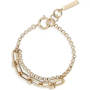 JUSTINE CLENQUET Hanel Mixed Chain Bracelet - Gold