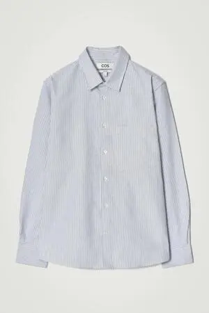 Cos Relaxed Oxford Shirt Blue/white