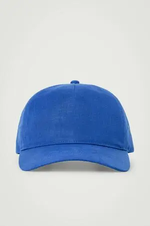 Cos Linen Baseball Cap Blue