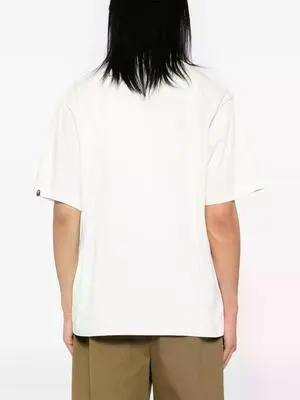 A BATHING APE Chain Stitch College T-shirt - Neutrals