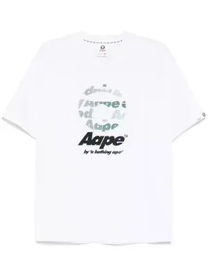 AAPE BY *A BATHING APE® Logo-print T-shirt - White