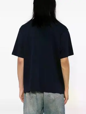 A BATHING APE Chain Stitch College T-shirt - Blue